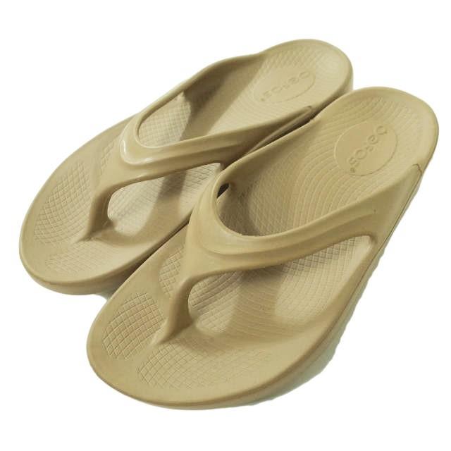 OOFOS ウーフォス OOlala リカバリーサンダル W6(23cm) ベージュ トング ビーチ シューズ g7468 : LOOPヤフーショッピング店 - 通販 - Yahoo!ショッピング