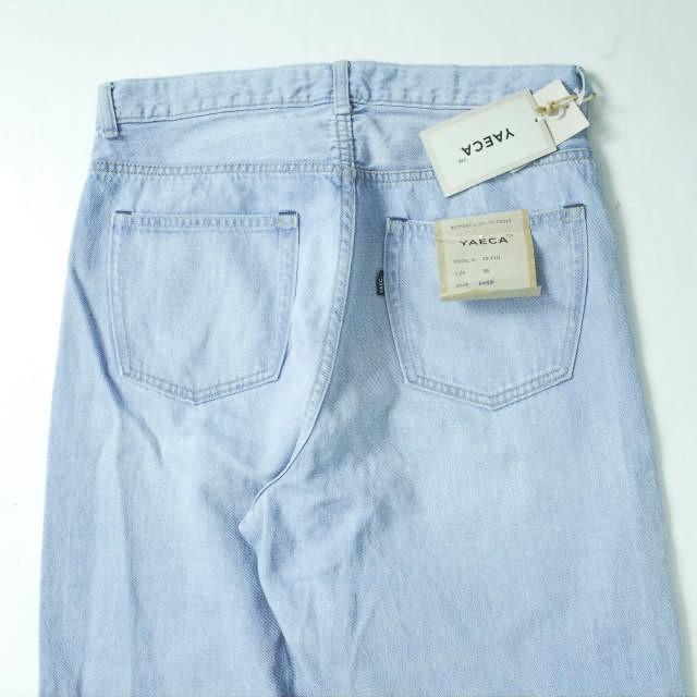 新品 YAECA ヤエカ 日本製 DENIM PANTS WIDE STRAIGHT ワイドストレート デニムパンツ 13-11U 30 L.BLUE セルビッチ ジーンズ g7724 ...