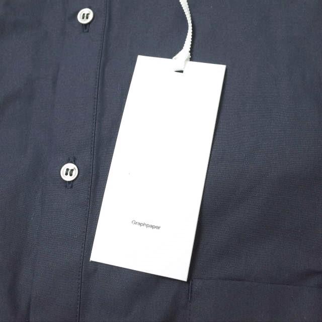 新品 Graphpaper グラフペーパー Stevensons S/S Band Collar Shirt バンドカラープルオーバーシャツ GM192-50527 Free NAVY 半袖 ...