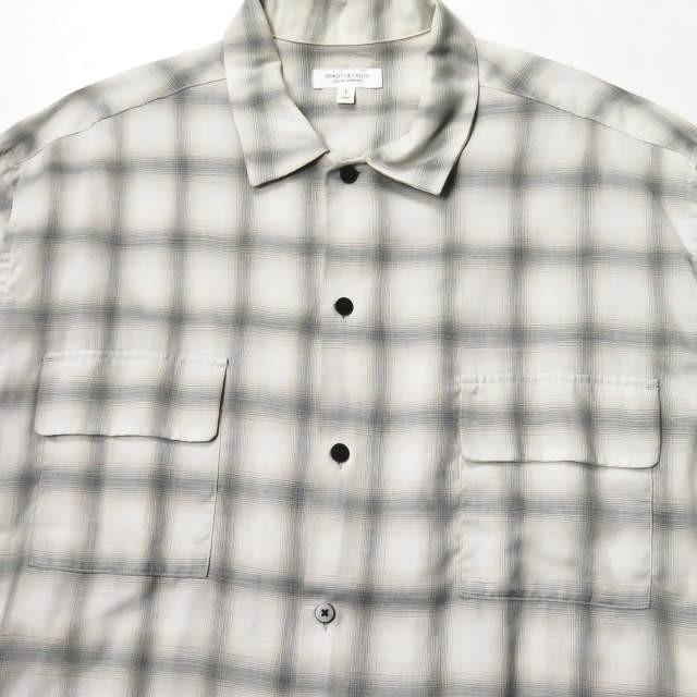 ビューティーアンドユース ユナイテッドアローズ BEAUTY&YOUTH UNITED ARROWS オンブレチェック2ポケットフォルムシャツ 1211-149-7149 L グレー ...