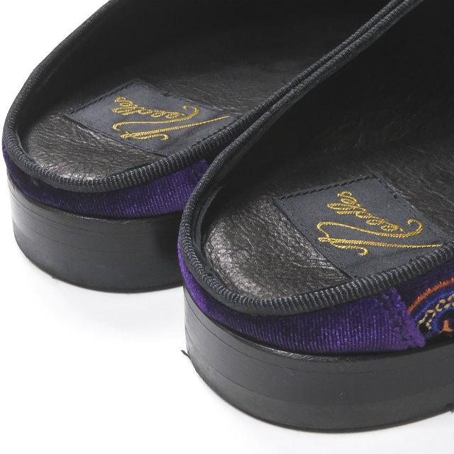 ニードルス Needles 20AW VELVET MULE - PAPILLON EMBROIDERY ニードルス Needles 20AW VELVET MULE - PAPILLON EMBROIDERY