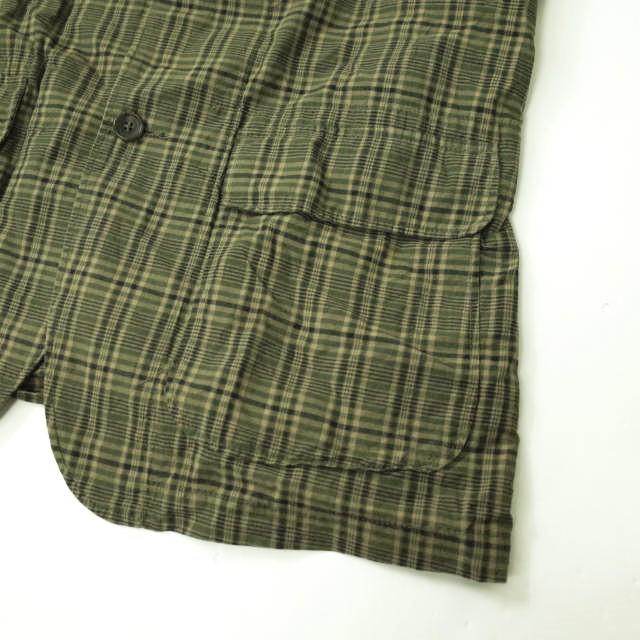 Engineered Garments エンジニアードガーメンツ 22SS LOITER JACKET Cotton Madras Check ロイタージャケット S Olive/Brown ...