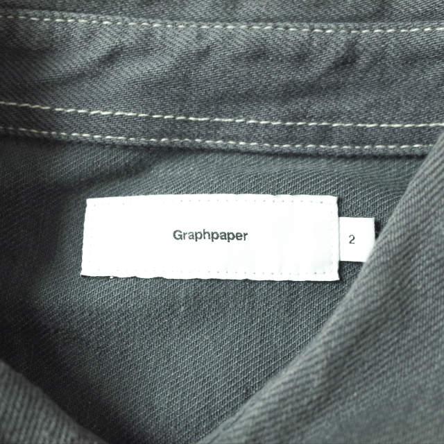 Graphpaper グラフペーパー 21SS 日本製 Denime Regular Collar Shirt デニムレギュラーカラーシャツ GM211-50077B 2 C.GRAY 長袖 ...