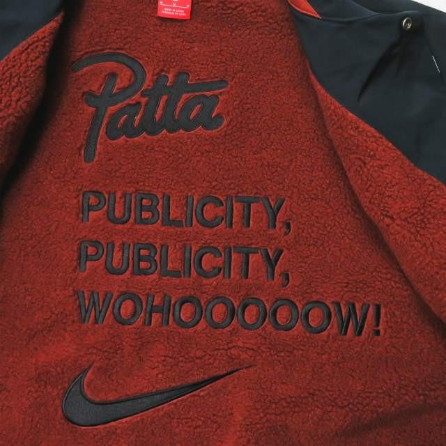 ナイキ パタ NIKE x PATTA 18AW 別注 Coach Jacket 裏ボア ロゴ ナイキ パタ NIKE x PATTA 18AW 別注 Coach Jacket 裏ボア ロゴ