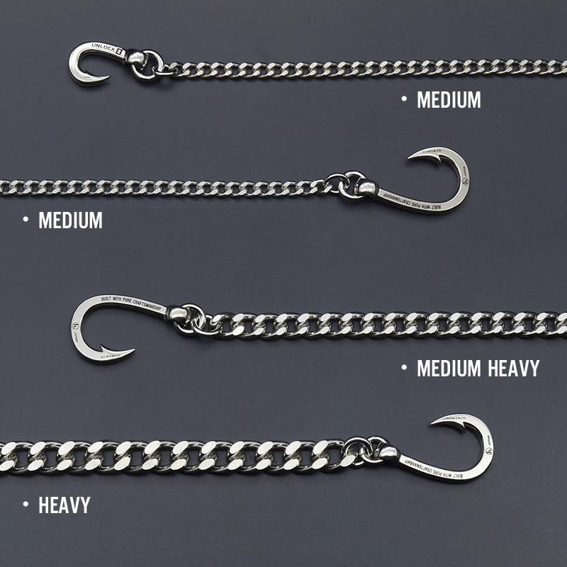 HOOKZ 釣り針ブレスレット M/喜平チェーン/メンズ レディース HOOKZ 釣り針ブレスレット M/喜平チェーン/メンズ レディース