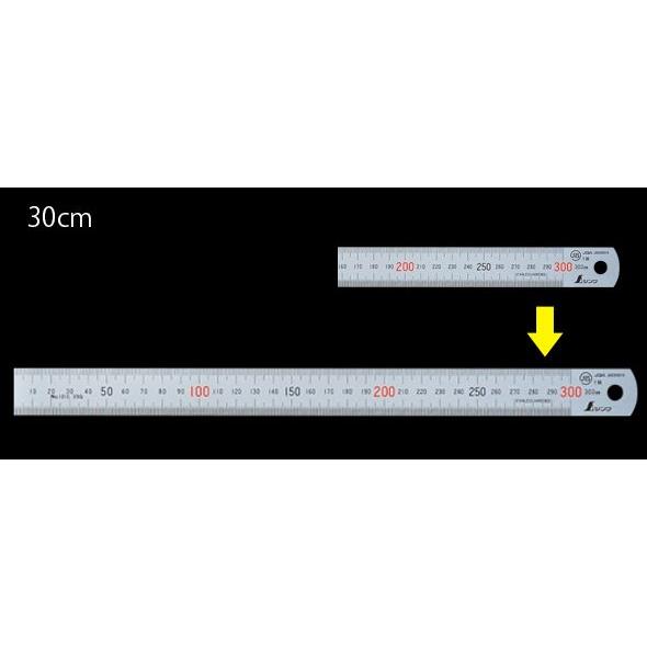 直尺 シルバー 30cm赤数字入 JIS 13013 ステンレス ステン スケール 定規 シンワ測定 : ルーペスタジオ - 通販 - Yahoo!ショッピング