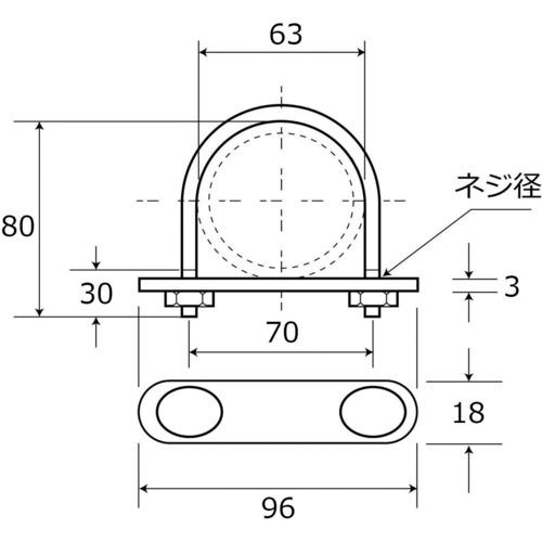 WAKI Uボルトセット BS-166 5/16インチX60MM [BS-166] BS166 販売単位：1 : ルーペスタジオ - 通販 ...