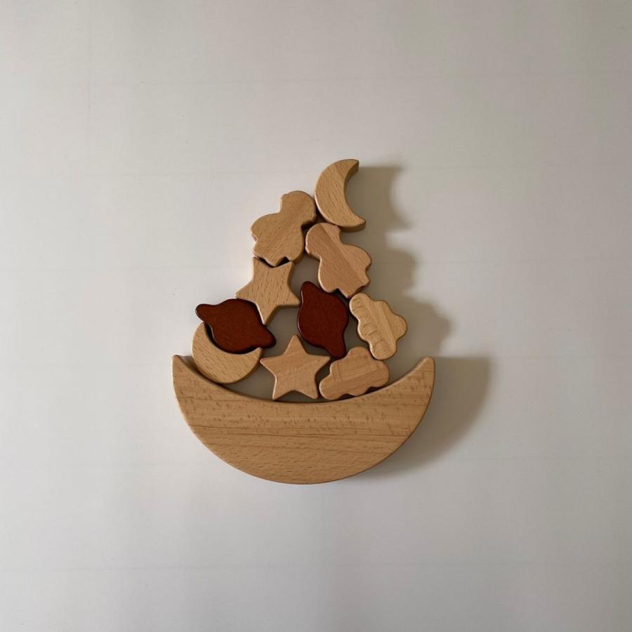 木製おもちゃ wooden moon balance toy ムーン バランス トイ 木のおもちゃ 積み木 ブロック ベビー キッズ 赤ちゃん ...