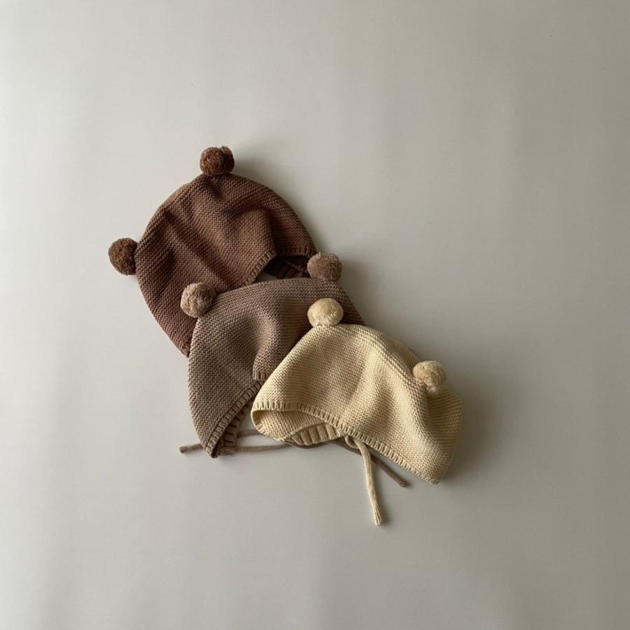 キッズ ベビー 女の子 男の子 ボンネット kuma bonnet 耳付き くま 耳 帽子 冬小物 可愛い 韓国 風 海外 輸入 子供服 春 ...