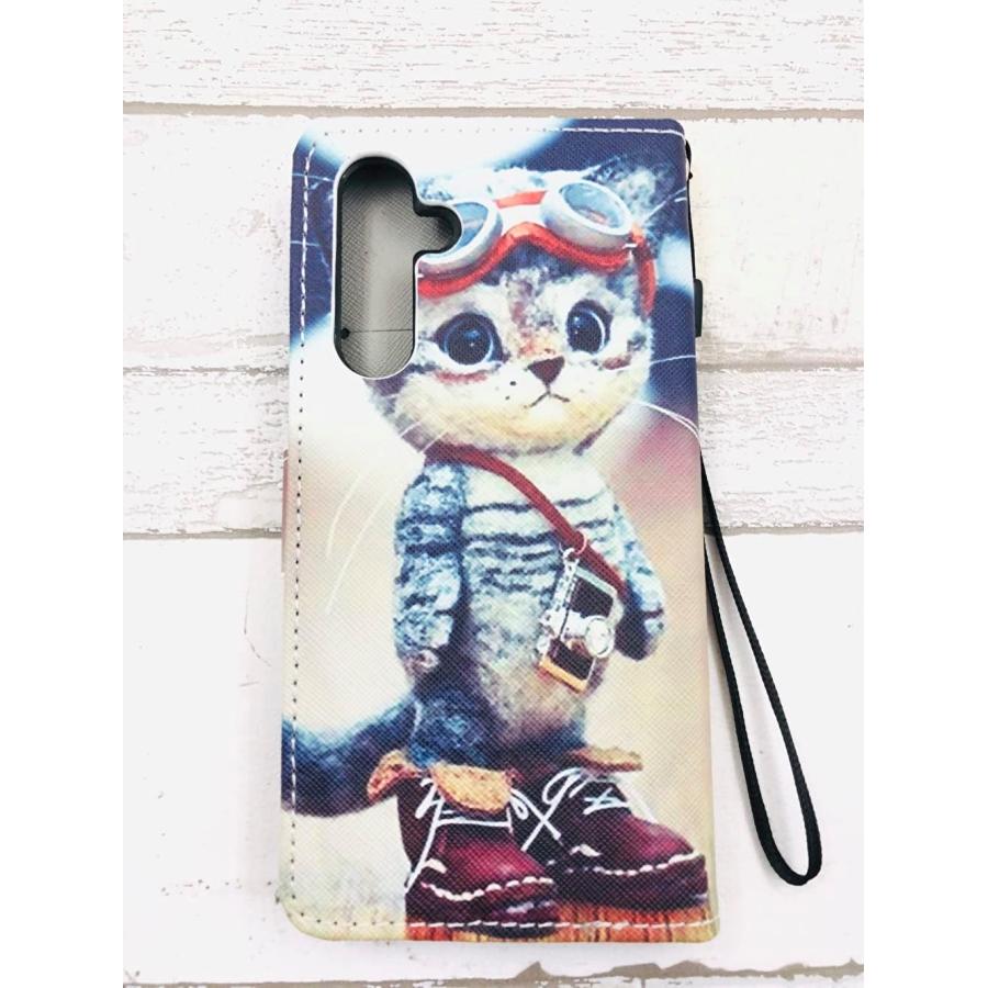 Galaxy a36 5G ケース SC-54F 手帳型 レザー カバー かわいい 子猫 猫プリント ストラップホール付 : wbao - 通販 - Yahoo!ショッピング