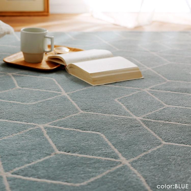 LOWYA ラグ 140×200 S カーペット ラグマット 冬 おしゃれ 北欧風 床暖房対応 ホットカーペット対応 オールシーズン 長方形 幾何学 ソファラグ : LOWYA(ロウヤ ...