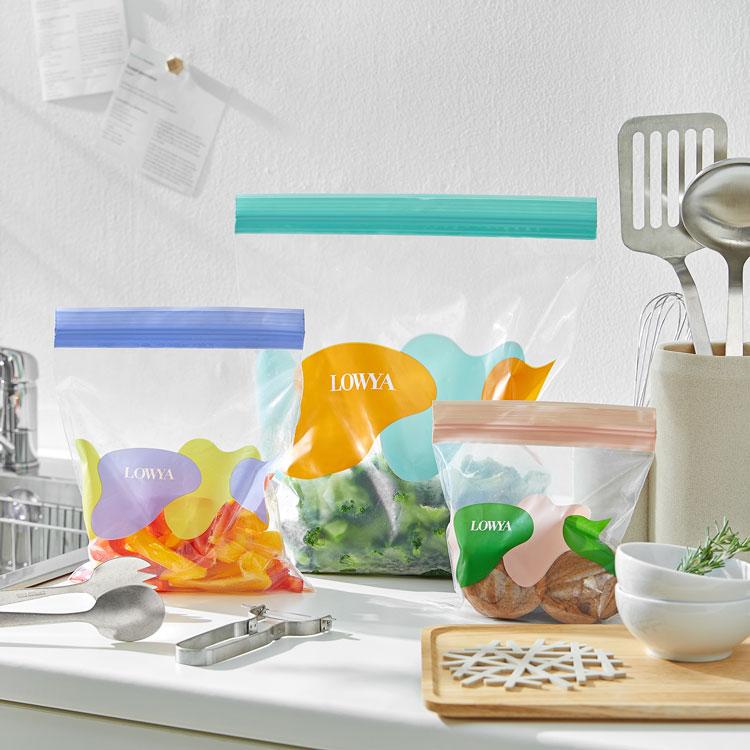LOWYA フリーザーバッグ Sサイズ ダブルジッパー かわいい 柄 透明袋 袋 丈夫 液漏れ防止 保存バッグ 生活雑貨 キッチン雑貨 おしゃれ 日用品 保存袋 冷蔵 冷凍 : LOWYA ...