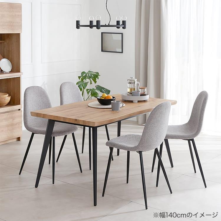LOWYA ダイニングテーブル テーブル 140 140cm ダイニング デスク キッチンテーブル リビングテーブル 単品 おしゃれ 一枚板風 ナチュラル 北欧風 木目調 : LOWYA(ロウ ...