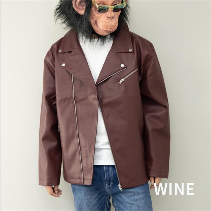 NYLAUS ライダースジャケット メンズ フェイクレザー PUレザー 革風 大きいサイズ キングサイズ 3L 4L 5L ダブルライダースジャケット カジュアル きれい目 バイカー : お ...