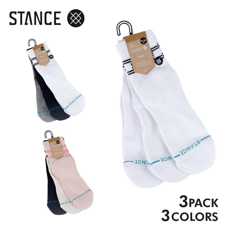 STANCE SOCKS BASIC QUARTER 3 PACK 【3足セット】 スタンス ソックス ベーシック クォーター パック メンズ レディース A356A24BAS ...