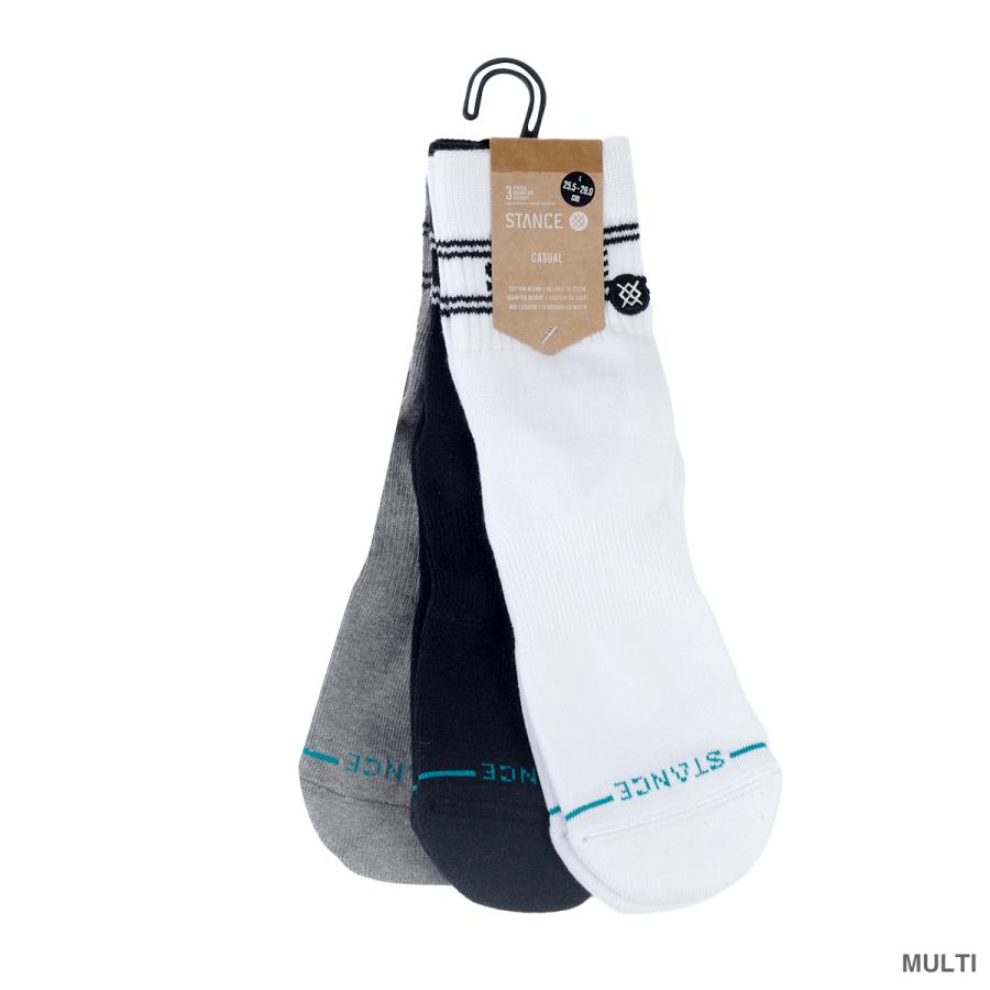 STANCE SOCKS BASIC QUARTER 3 PACK 【3足セット】 スタンス ソックス ベーシック クォーター 3 パック メンズ レディース A356A24BAS ...