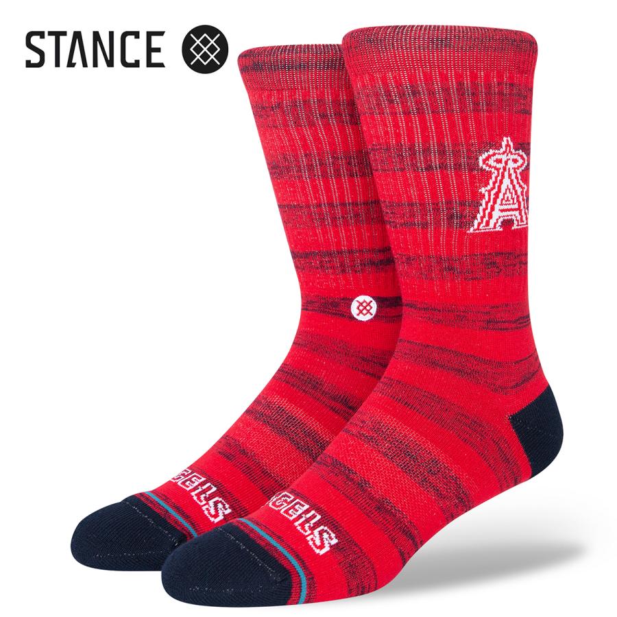 STANCE SOCKS ANGELS TWIST CREW スタンス ソックス エンジェルス ツイスト クルー メンズ 靴下 RED 赤 ...