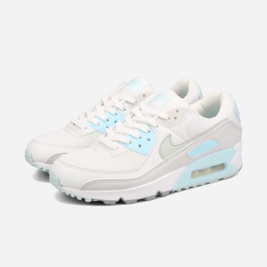 エア マックス 90 NIKE WMNS AIR MAX ナイキ ウィメンンズ レディース WHITE/GLACIER BLUE/WOLF ...