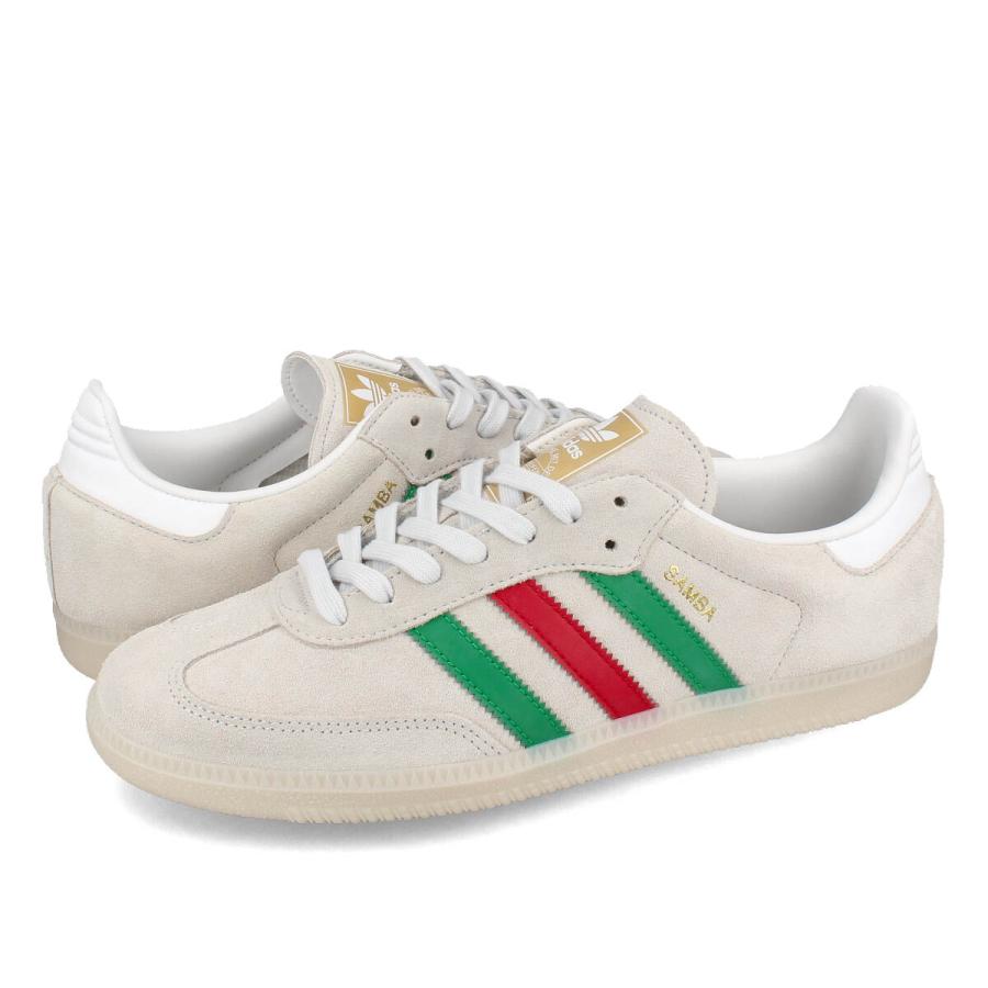 adidas SAMBA OG アディダス サンバ OG メンズ レディース CRYSTAL WHITE/GREEN/BETA SCARLET ...
