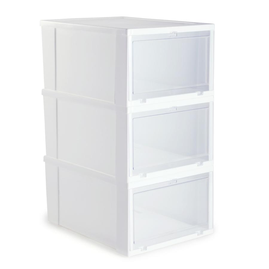 シューズボックス シューズラック 3 BOXセット キックスラボ KICKS LAB. Shoe Storage Box BOX SET ...