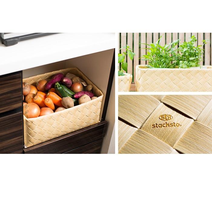 Timb.（stacksto.） Timb.ティム レクタングルLサイズ 収納 かご スタックストー : ライフスタイルアブラナ - 通販 - Yahoo!ショッピング