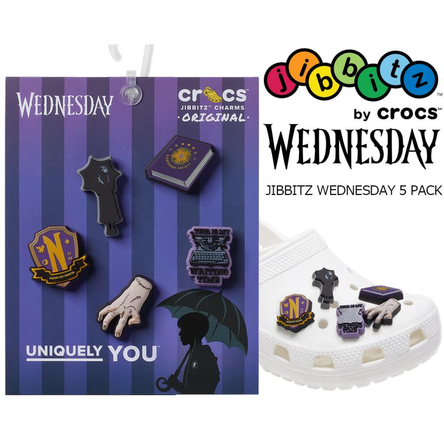 crocs クロックス ジビッツ ウェンズデー 5 パック JIBBITZ WEDNESDAY PACK 10013605 アダムスファミリー ...