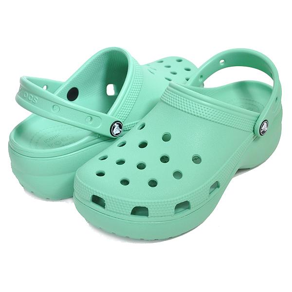 crocs クロックス クラシック プラットフォーム クロッグ ウィメンズ CLASSIC PLATFORM CLOG W JADE STONE 206750-3ug ジェイド 厚底 サンダル ...