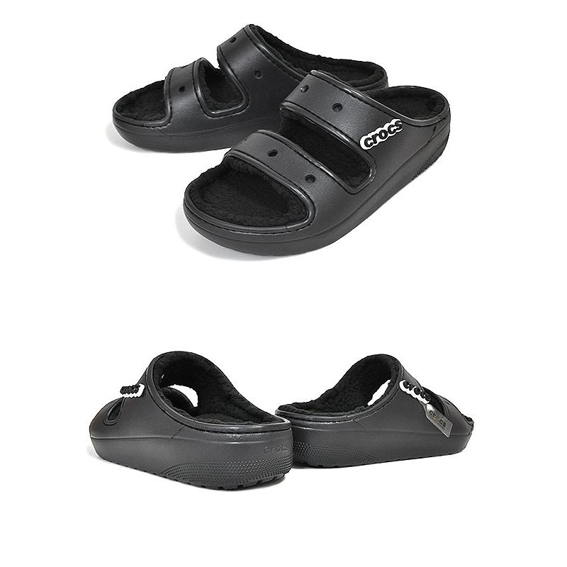 crocs（クロックス） クラシック コージー サンダル crocs CLASSIC COZZZY SANDAL BLACK/BLACK ...
