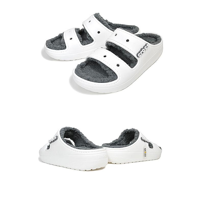 crocs（クロックス） クラシック コージー サンダル crocs CLASSIC COZZZY SANDAL WHITE 207446 ...