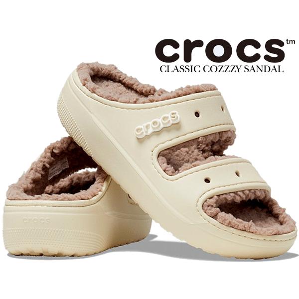 crocs（クロックス） クラシック コージー サンダル crocs CLASSIC COZZZY SANDA LBONE/MUSHROOM ...
