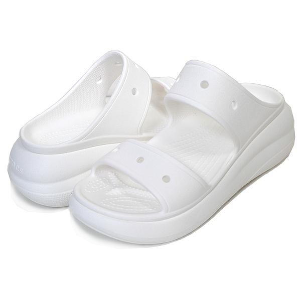 crocs（クロックス） クラシック クラッシュ サンダル crocs CLASSIC CRUSH SANDAL WHITE 207670 ...