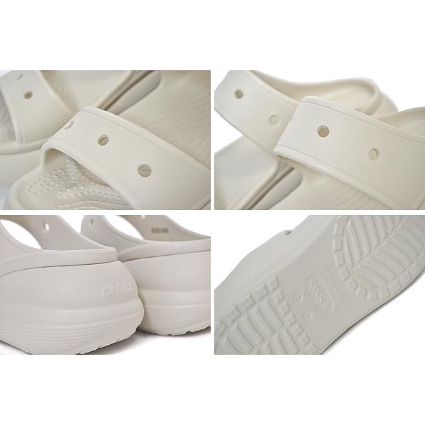 crocs クロックス クラシック クラッシュ サンダル CLASSIC CRUSH SANDAL BONE 207670-2y2 厚底 ...