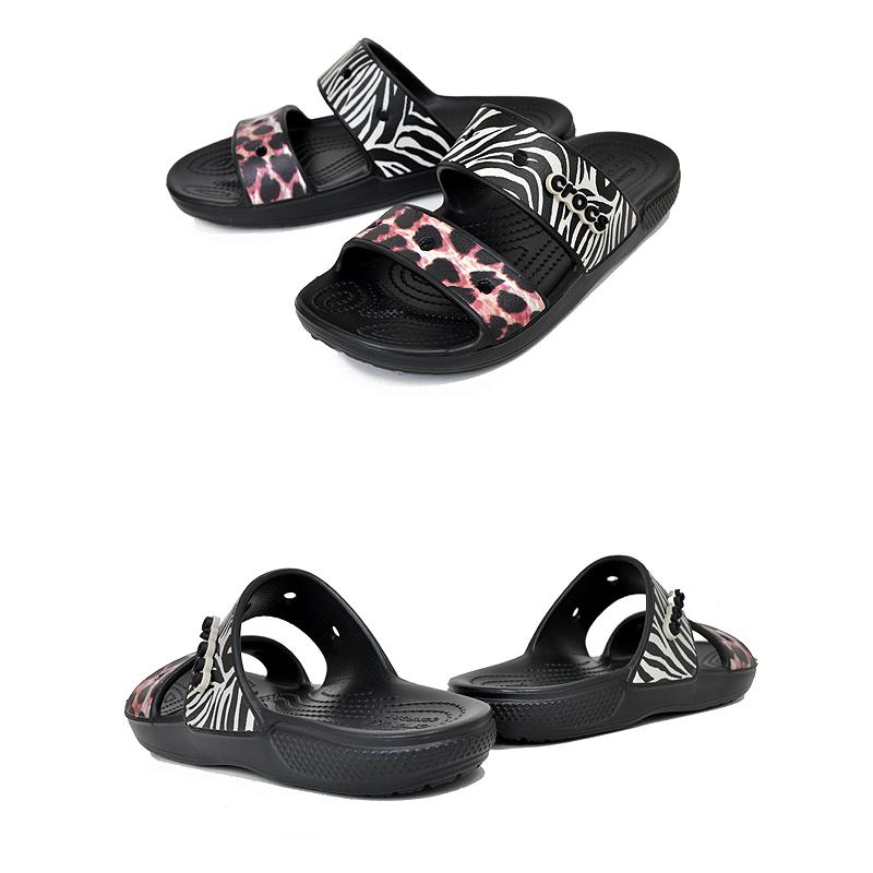 crocs クロックス アニマル リミックス サンダル CLASSIC CROCS ANIMAL REMIX SANDAL BLACK ...