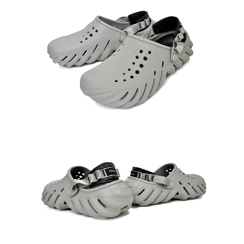 crocs（クロックス） エコー クロッグ crocs ECHO CLOG ELEPHANT 207937-1lm エレファント グレー ...