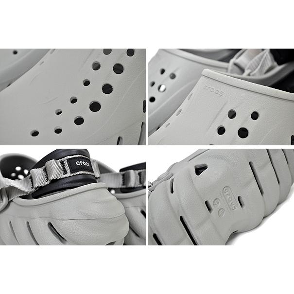 crocs クロックス エコー クロッグ ECHO CLOG ELEPHANT 207937-1lm エレファント グレー サンダル ミュール クロスライト ターボ ヒールストラップ ...