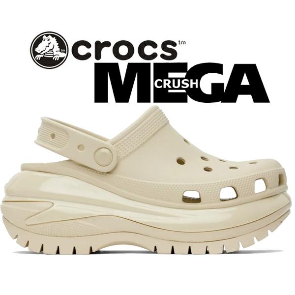 crocs クロックス クラシック メガクラッシュ クロッグ CLASSIC MEGA CRUSH CLOG BONE 207988-2y2 ...