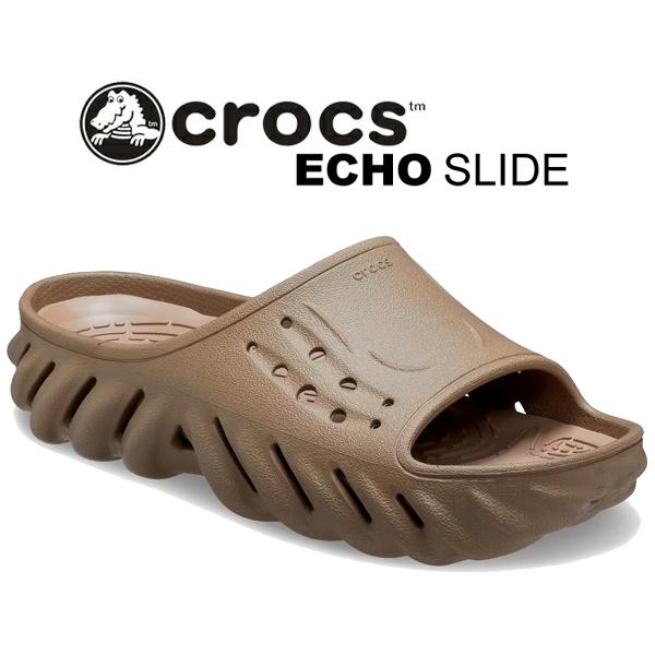 crocs（クロックス） エコー スライド crocs ECHO SLIDE TUMBLEWEED AMARANTE 208170-2g9 ...
