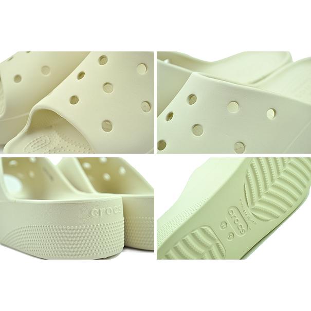crocs クロックス クラシック プラットフォーム スライド CLASSIC PLATFORM SLIDE BEIGE 208180-2y2 ...