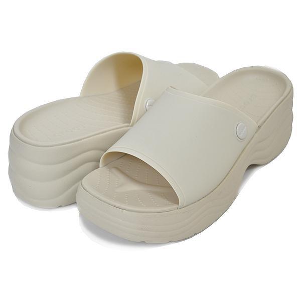 crocs クロックス スカイライン スライド SKYLINE SLIDE BONE 208182-2y2 ウィメンズ サンダル 厚底 ...