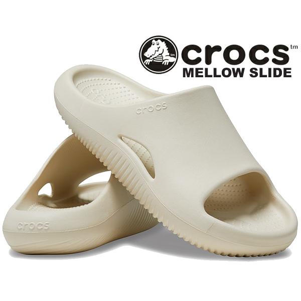crocs（クロックス） メロウ リカバリー スライド crocs MELLOW SLIDE BONE 208392-2y2 ボーン サンダル ...