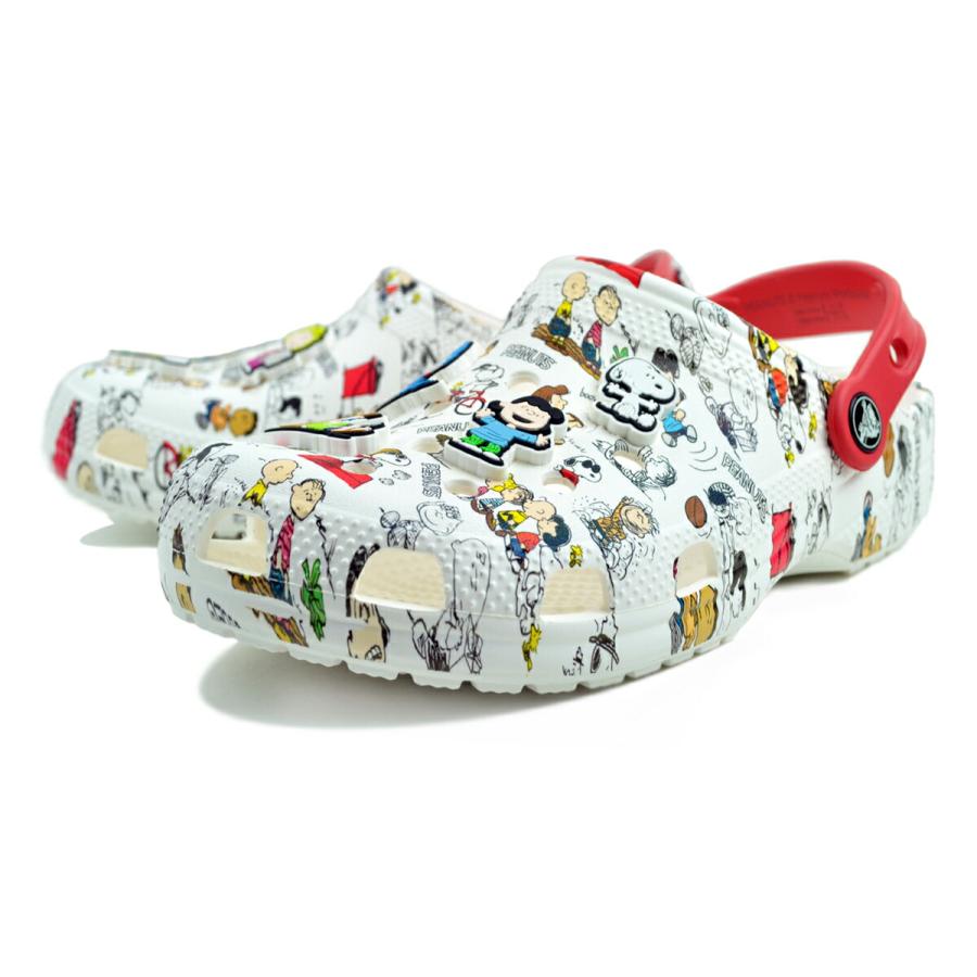 crocs クロックス ピーナッツ クラシック クロッグ キッズ PEANUTS CLASSIC CLOG KIDS WHITE/MULTI ...