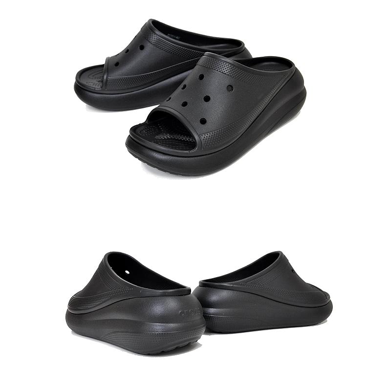 crocs クロックス クラッシュ スライド CRUSH SLIDE BLACK 208731-001 ブラック サンダル 厚底 クラシック ...
