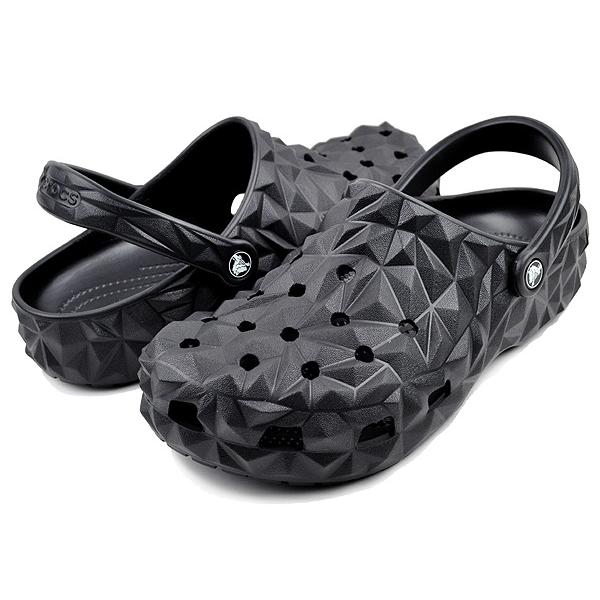 クロックス クラシック ジオメトリック クロッグ crocs CLASSIC GEOMETRIC CLOG BLACK 209563-001 NOIR ブラック サンダル ミュール ノワール ...