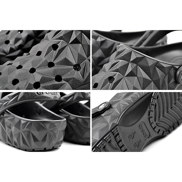 crocs（クロックス） クラシック ジオメトリック クロッグ crocs CLASSIC GEOMETRIC CLOG BLACK ...