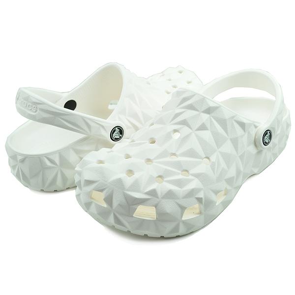 crocs（クロックス） クラシック ジオメトリック クロッグ crocs CLASSIC GEOMETRIC CLOG WHITE ...