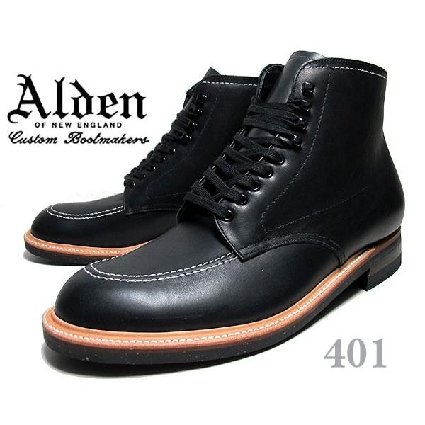 ALDEN（オールデン） インディーブーツ 401 Indy Boots Black CHRMXL Leather メンズ ブーツ クロム ...