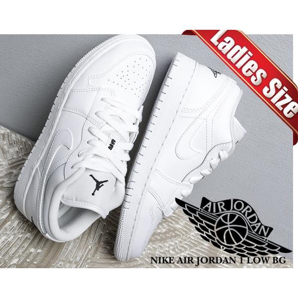NIKE ナイキ エアジョーダン 1 レディース AIR JORDAN LOW BG white/black-white 553560-101 ...