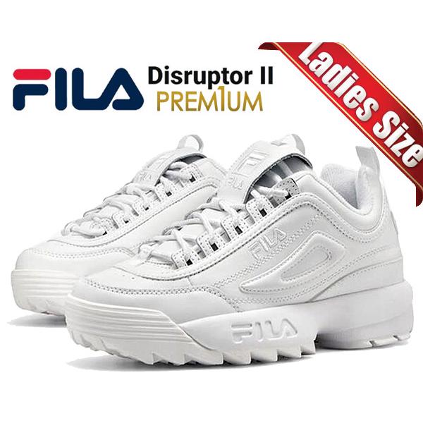 FILA フィラ ディスラプター 2 プレミアム DISRUPTOR II PREMIUM WHITE/WHITE 5vf80170p-100 ホワイト スニーカー レザー 厚底 レディース ...