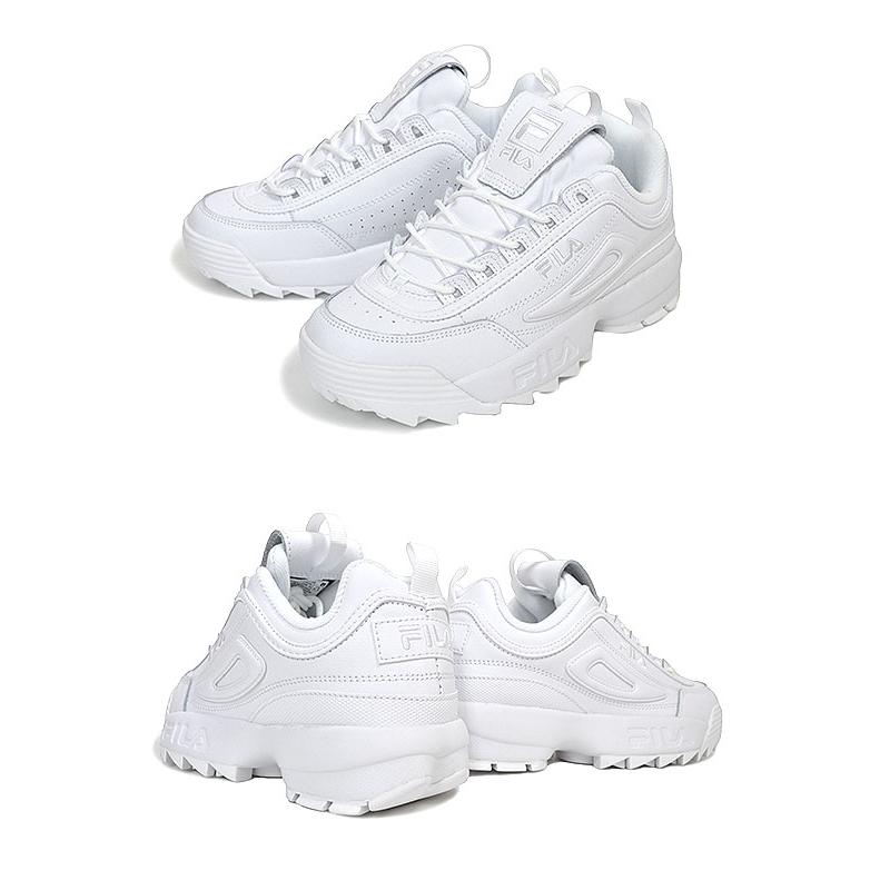 FILA フィラ ディスラプター 2 プレミアム DISRUPTOR II PREMIUM WHITE/WHITE 5vf80170p-100 ホワイト スニーカー レザー 厚底 レディース ...
