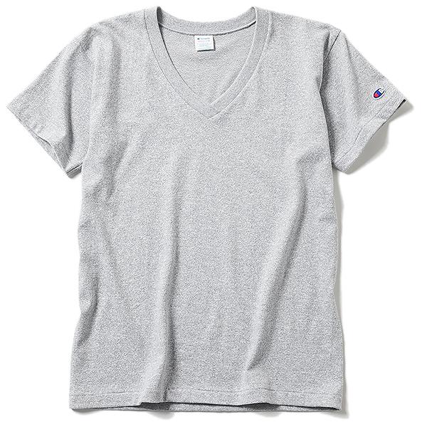 Champion チャンピオン トゥルートゥーアーカイブス 77QS VネックTシャツ TRUE TO ARCHIVES WRAPPED V-NECK T-SHIRT OXFORD GREY ...
